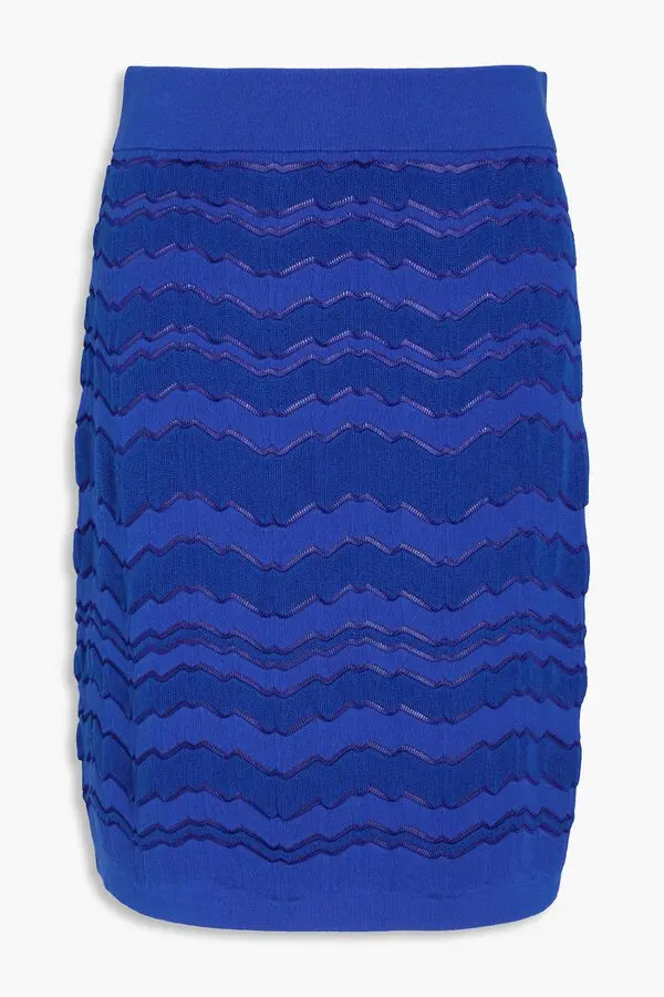 Missoni Crochet-knit Mini Skirt - Royal Blue