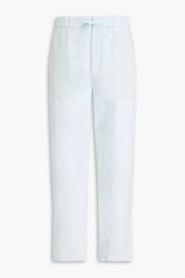 Frescobol Carioca Oscar Herringbone Lyocell-blend Pants - Sky Blue