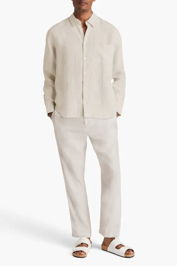 Frescobol Carioca Telles Striped Linen Shirt - Ecru
