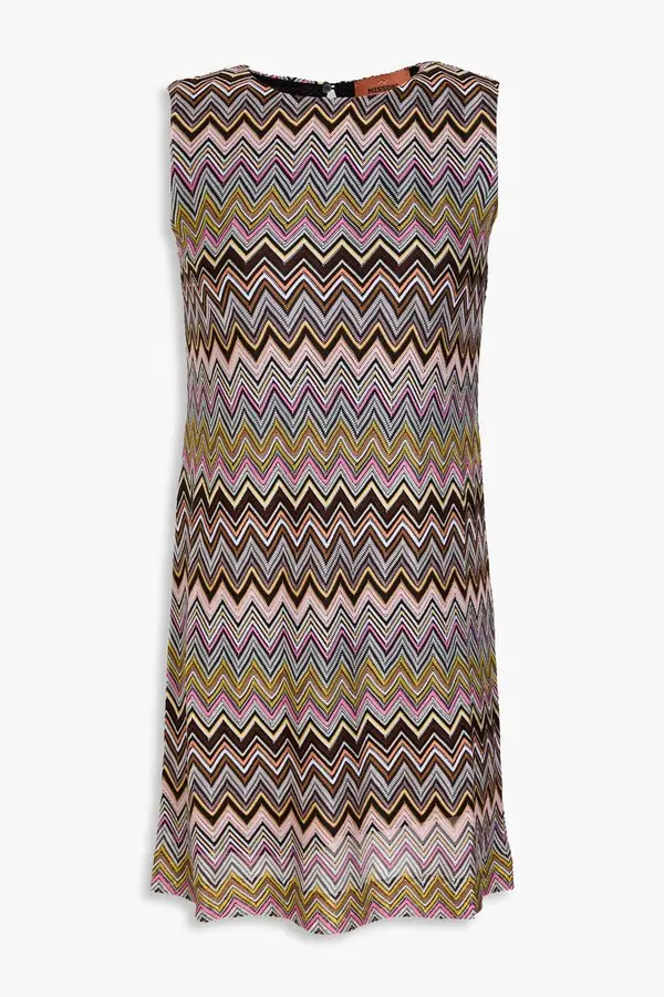 Missoni Crochet-knit Mini Dress - Chocolate