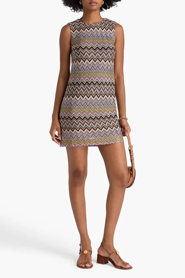 Missoni Crochet-knit Mini Dress - Chocolate