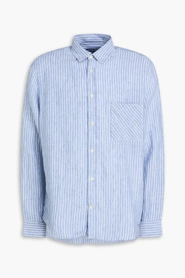 Frescobol Carioca Telles Striped Linen Shirt - Light Blue