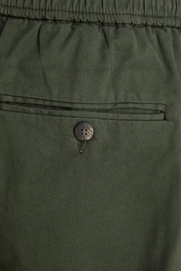Frescobol Carioca Cotton-blend Twill Drawstring Shorts - Army Green