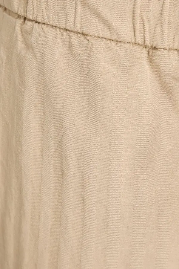 Frescobol Carioca Felipe Herringbone Lyocell-blend Shorts - Beige