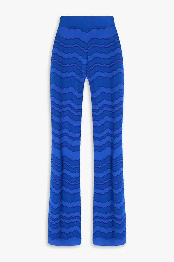 Missoni Knitted Flared Pants - Cobalt Blue