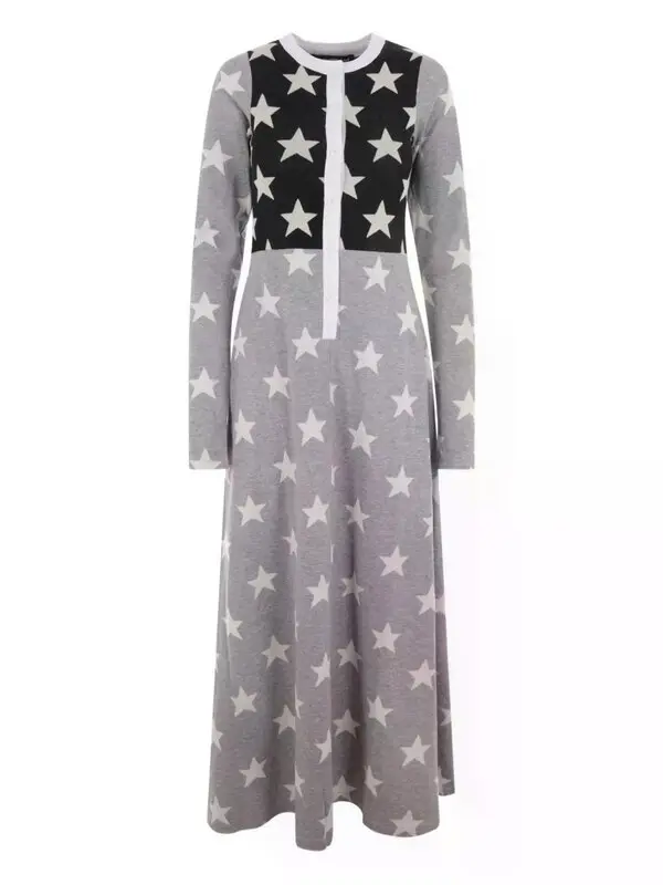 REWARD IF FOUND Star-print Button-front Dress