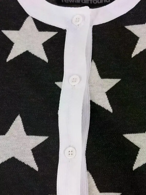 REWARD IF FOUND Star-print Button-front Dress