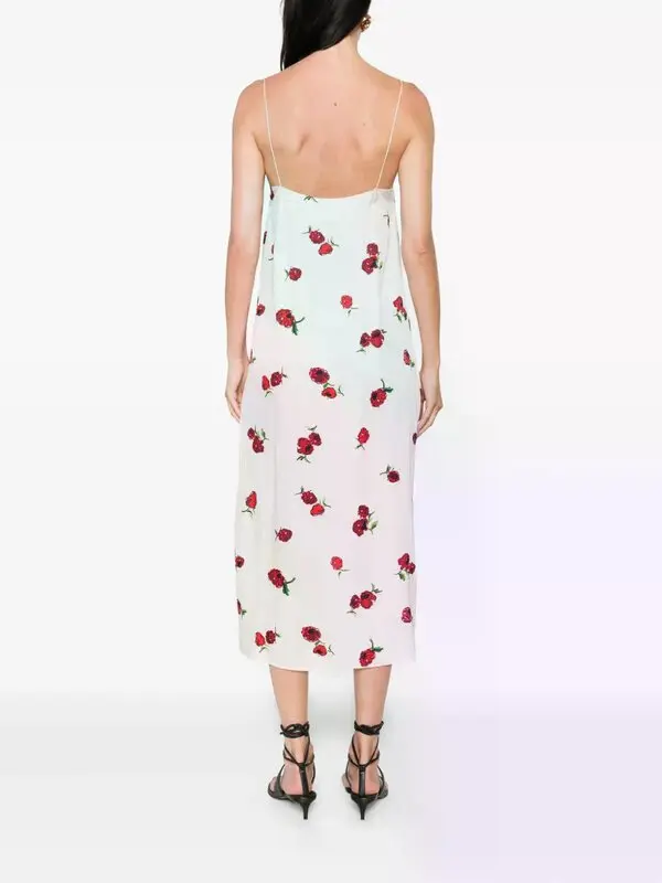 Khaite Sicily Floral Print Midi Dress
