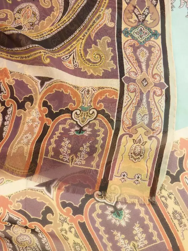 Etro Paisley-print Silk Scarf - Neutrals