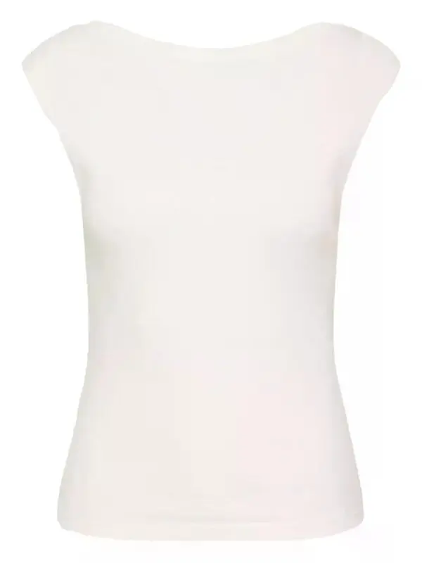 ST. AGNI Organic Cotton Scoop-back Top