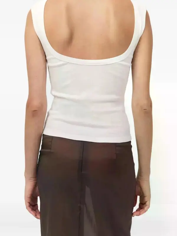 ST. AGNI Organic Cotton Scoop-back Top