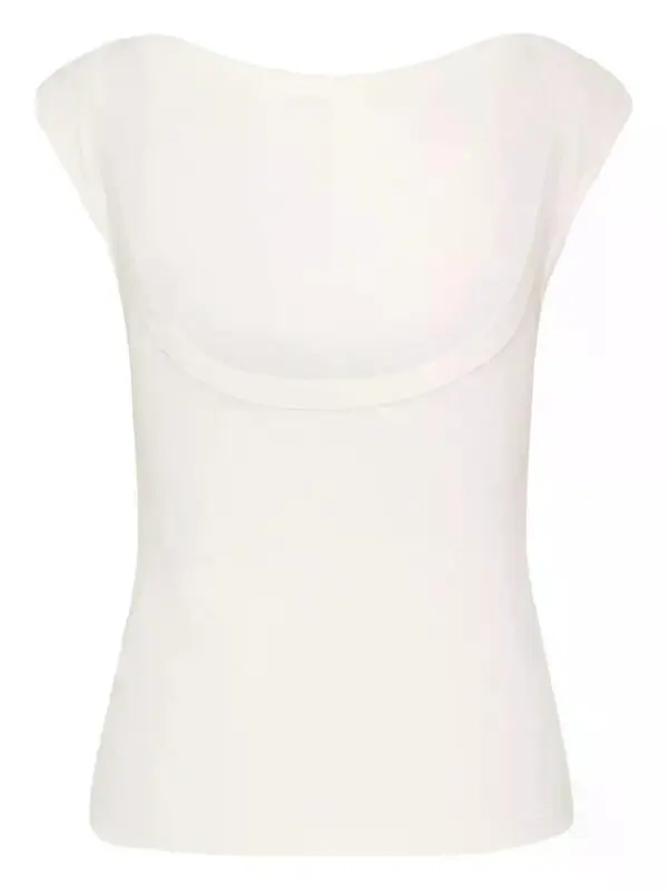 ST. AGNI Organic Cotton Scoop-back Top