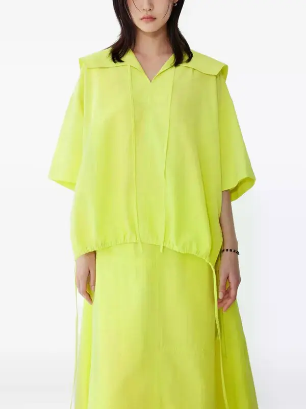 STUDIO TOMBOY Sailor-collar Drawstring-hem Blouse