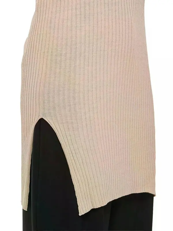 QUIRA Ribbed Side-slit Tank Top