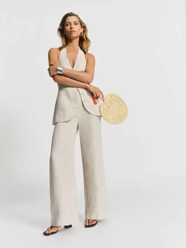 REFORMATION Linen Two-piece Set - Natural