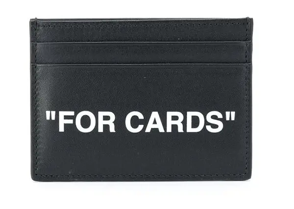 Off-White Quote For Cards Card Holder - Black