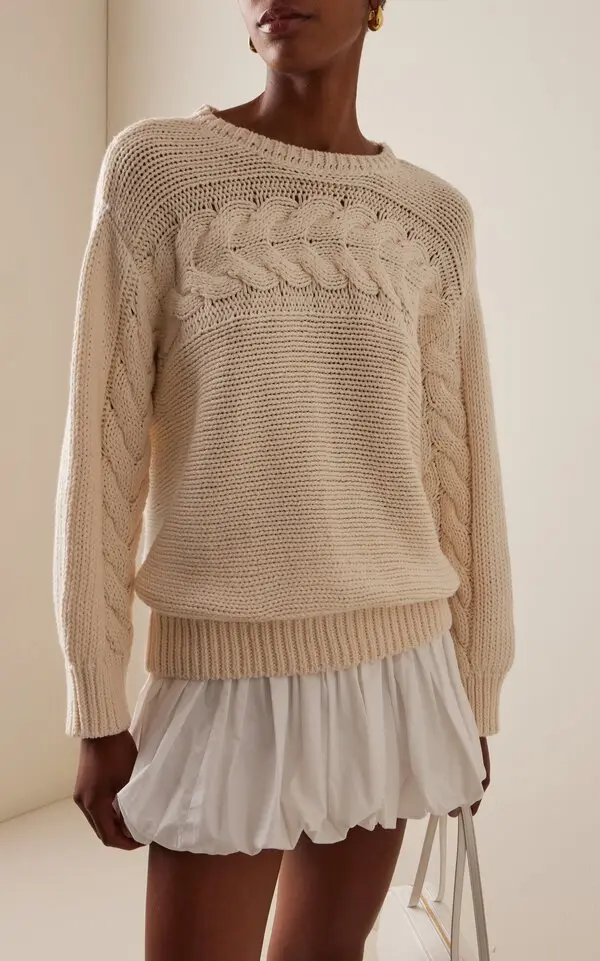 Merlette Serin Pima Cotton Sweater - Off-white