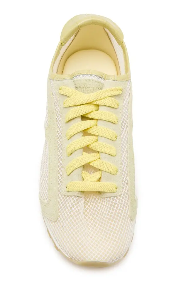 Jacquemus The Tennis Leather Sneakers - Yellow