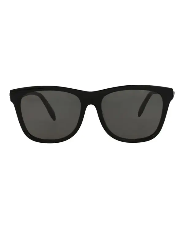 Alexander McQueen Acetate Square Frame Sunglasses - Black Black Grey (am0158sa/30006089/001)
