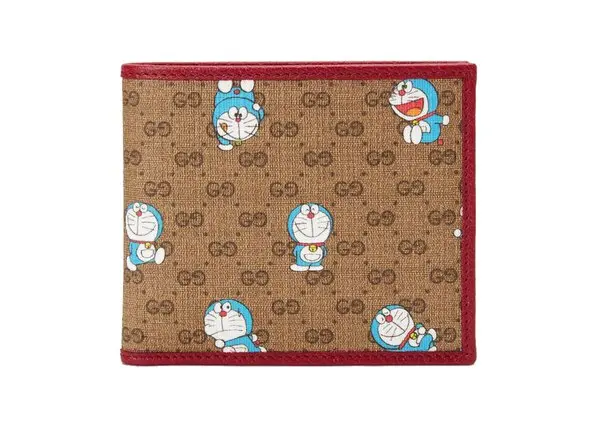 Gucci X Doraemon Bifold Wallet - Ebony/beige