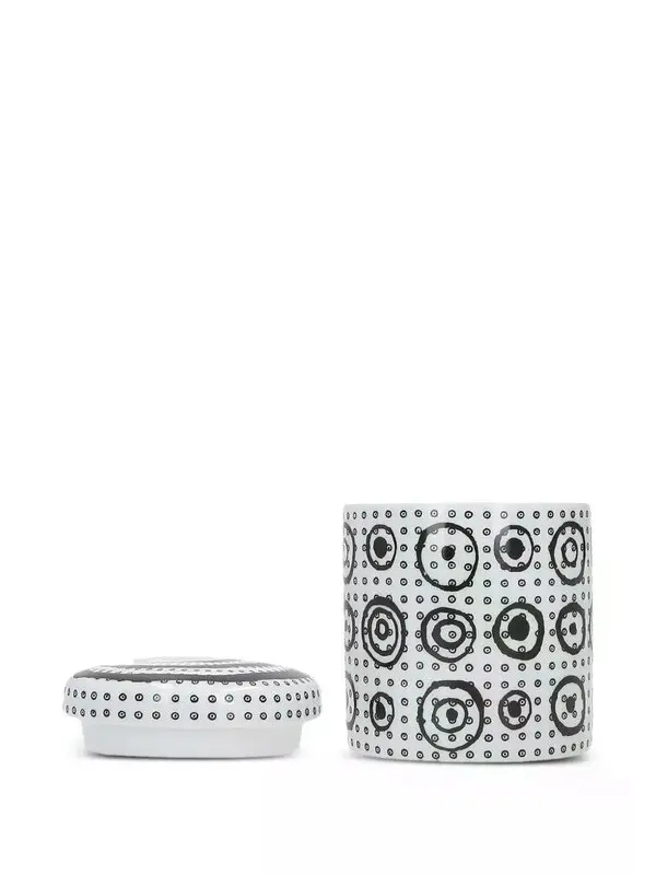 10 CORSO COMO Signature Circles-print Ceramic Scented Candle - White