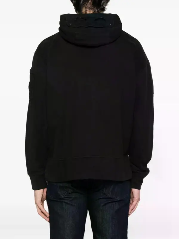 C.P. COMPANY Hooded Zip-up Sweatshirt - Black