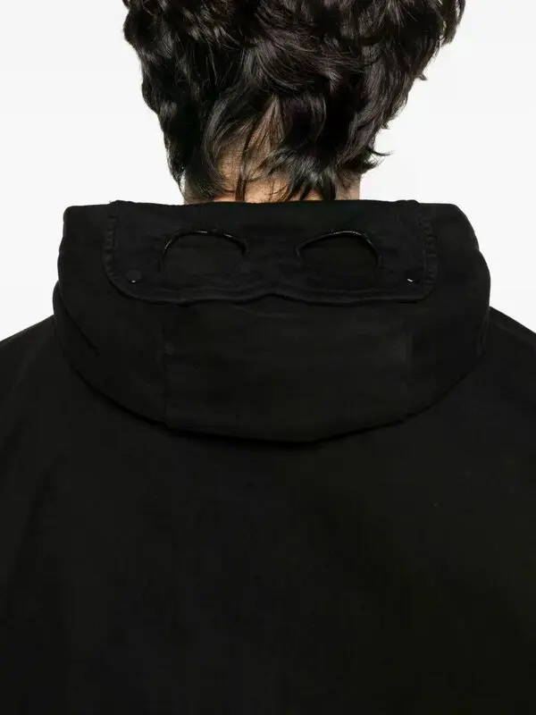 C.P. COMPANY Hooded Zip-up Sweatshirt - Black
