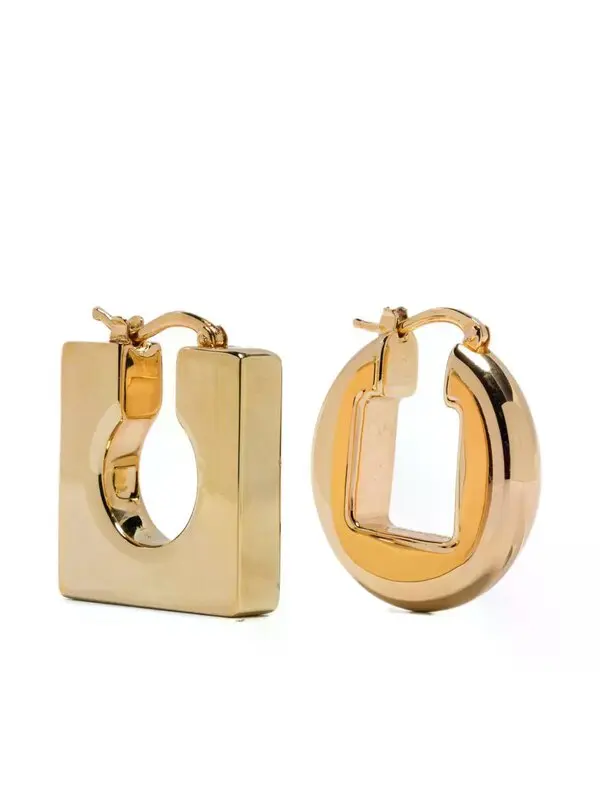 Jacquemus The Ronde Carre Hoop Earrings - Gold