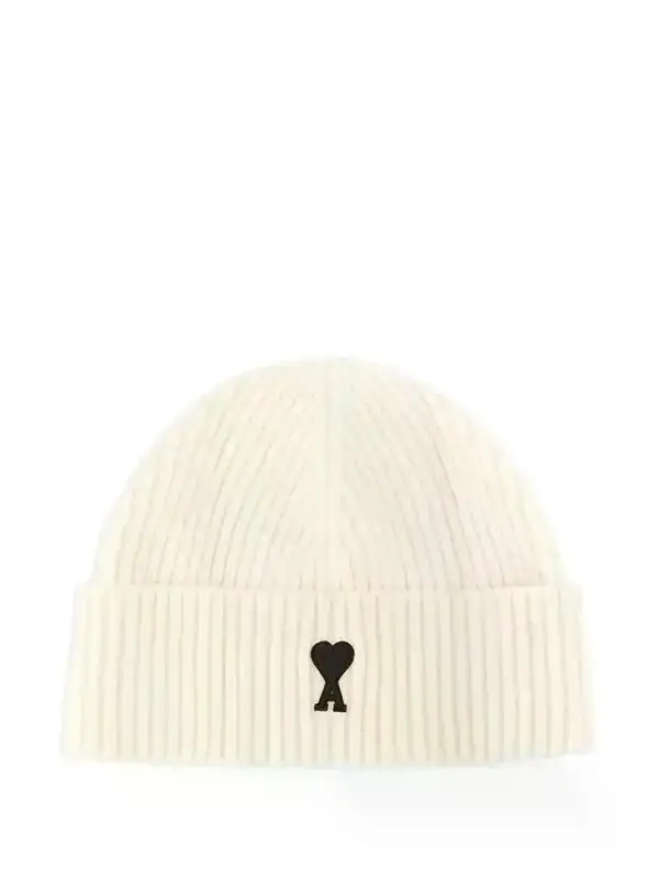 Ami De Coeur Wool Beanie - Neutrals