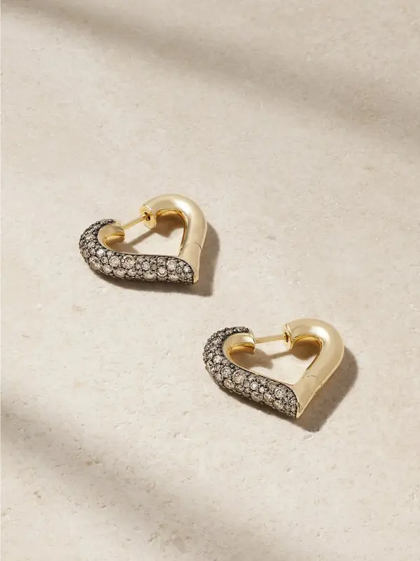 LUCY DELIUS Chubby Love Diamond Earrings - Gold