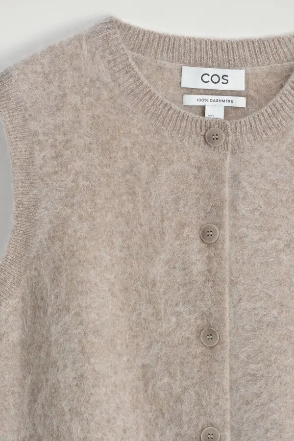 Cos Brushed Cashmere Button Vest