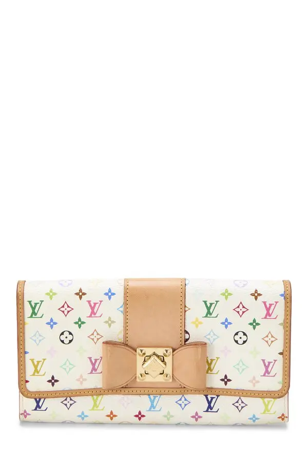LOUIS VUITTON Murakami Monogram Multicolore Sarah Noeud - White