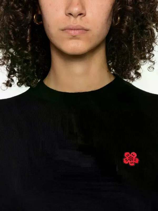 Kenzo Flower-embroidered Wool Sweater