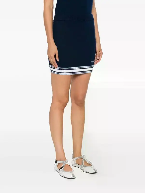 Casablanca Striped Tennis Skirt - Blue