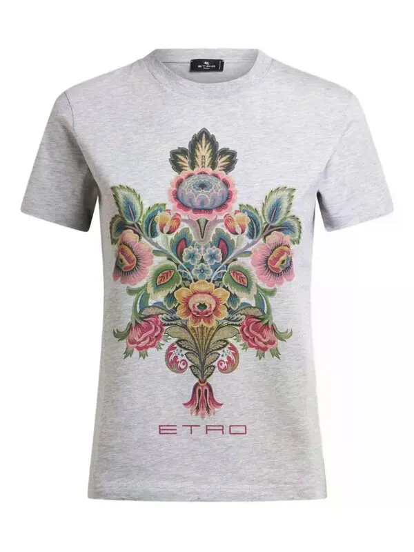 Etro Paisley-print T-shirt - Grey