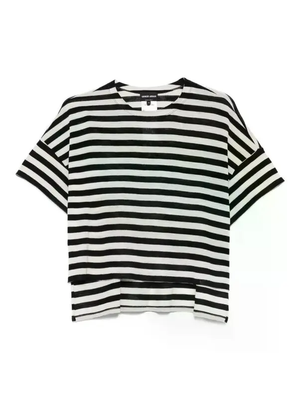 Giorgio Armani Striped Virgin-wool Top
