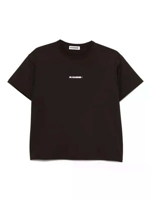 JIL SANDER Logo-appliqué T-shirt - Brown