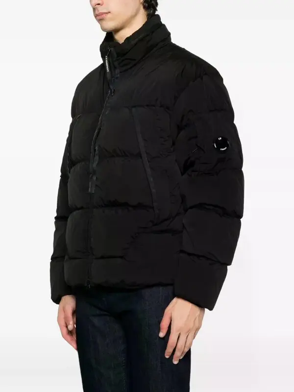 C.P. COMPANY Quilted Panelled Jacket - Black