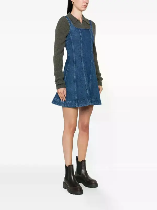 maje cutout denim mini dress Maje Mini Denim Dress In Denim Blue - 50% Off