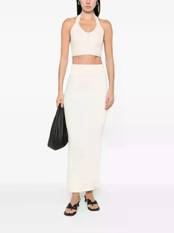 Wardrobe.NYC Cotton High-rise Skirt - Neutrals