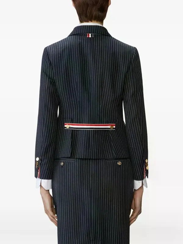 Thom Browne Fitted Pinstriped Jacket