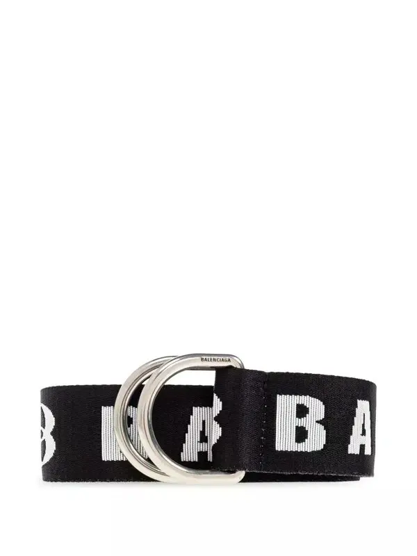 Balenciaga Logo-lettering Double-ring Belt
