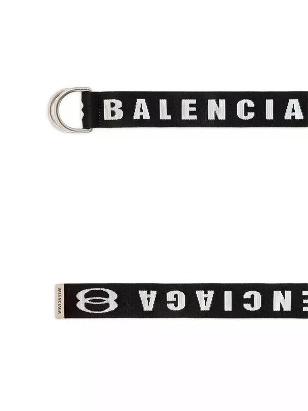 Balenciaga Logo-lettering Double-ring Belt