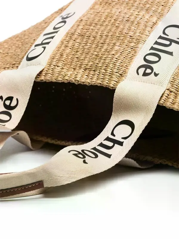 Chloé Large Woody Basket Tote - Neutrals