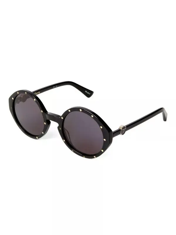 TEMPERLEY LONDON Florence Stud-embellished Round Frame Sunglasses - Black