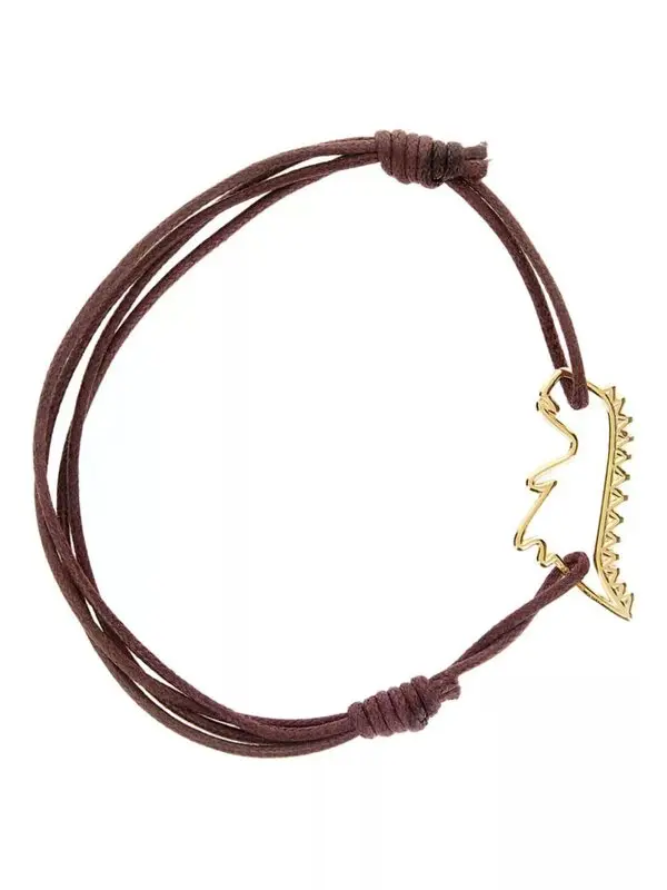 ALIITA 9k Yellow Gold Dino Cord Bracelet - Red