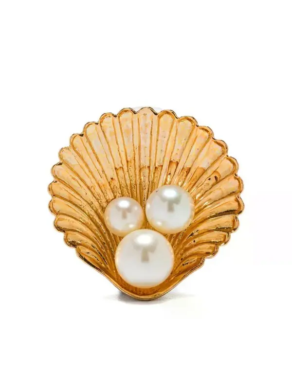 JENNIFER BEHR Maricela Shell-pearl Earrings - Gold