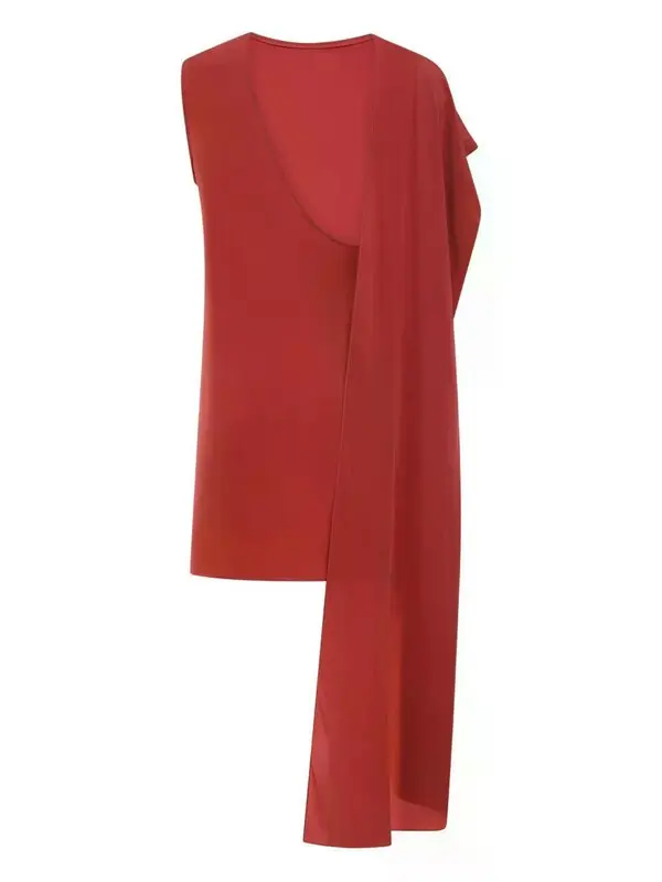 GIANLUCA CAPANNOLO Batwing-draped Silk Dress