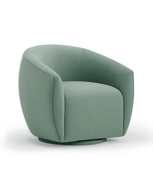 TOV FURNITURE Jordan Velvet Swivel Chair - Sea Blue