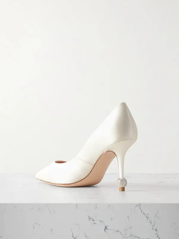 ROGER VIVIER Marlene 85 Crystal-embellished Satin Pumps